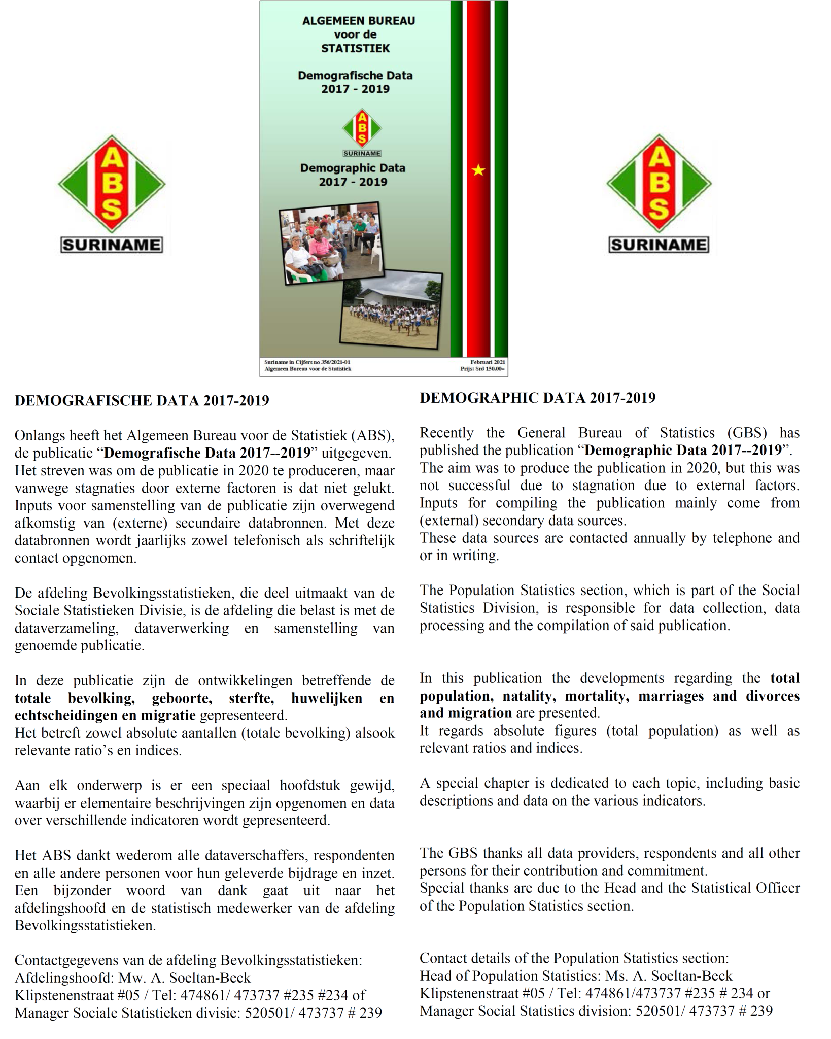 Info publicatie Demografische data 2017-2019 - Algemeen Bureau voor de ...